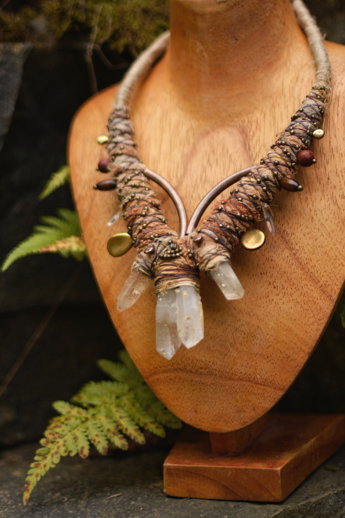 Afterlife Necklace with Clear Crystals – Intambo Jewelleries
